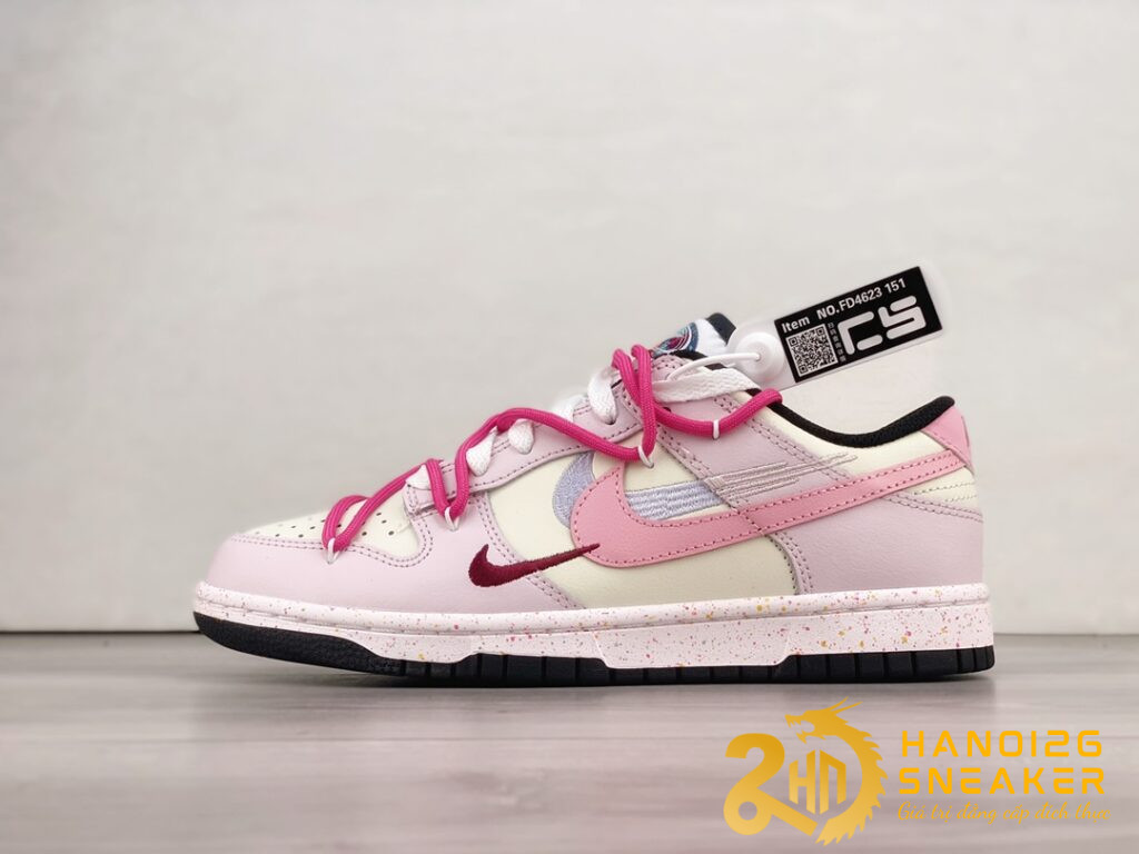 Giày Nike Dunk Low Three-hook Straps Beige Pink